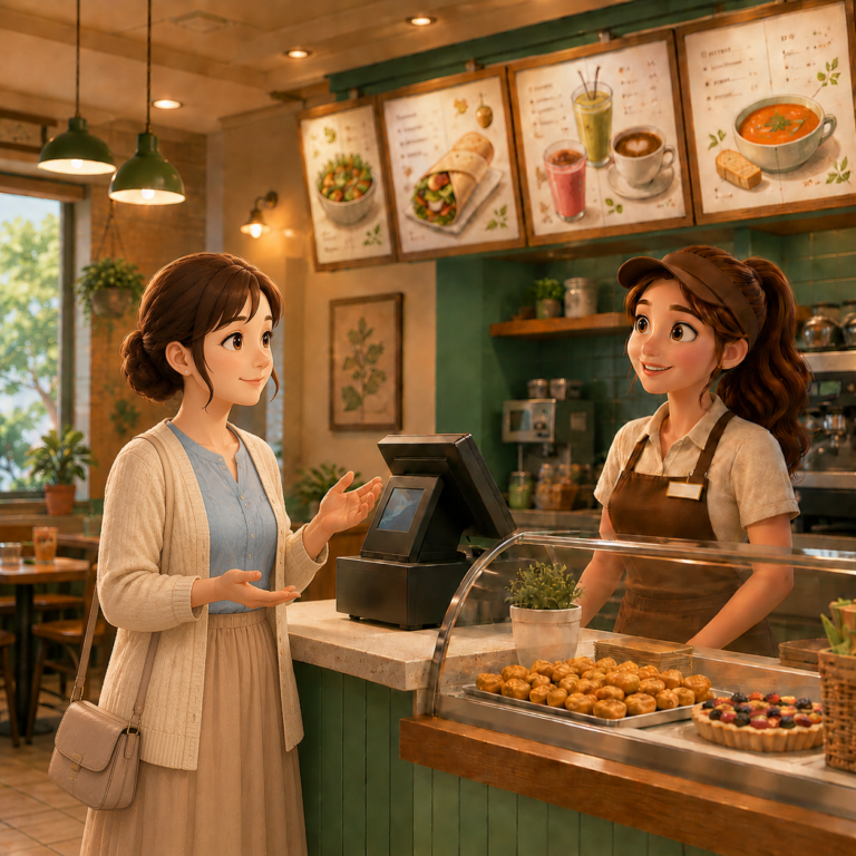 Cozy Café Conversation | Prompt